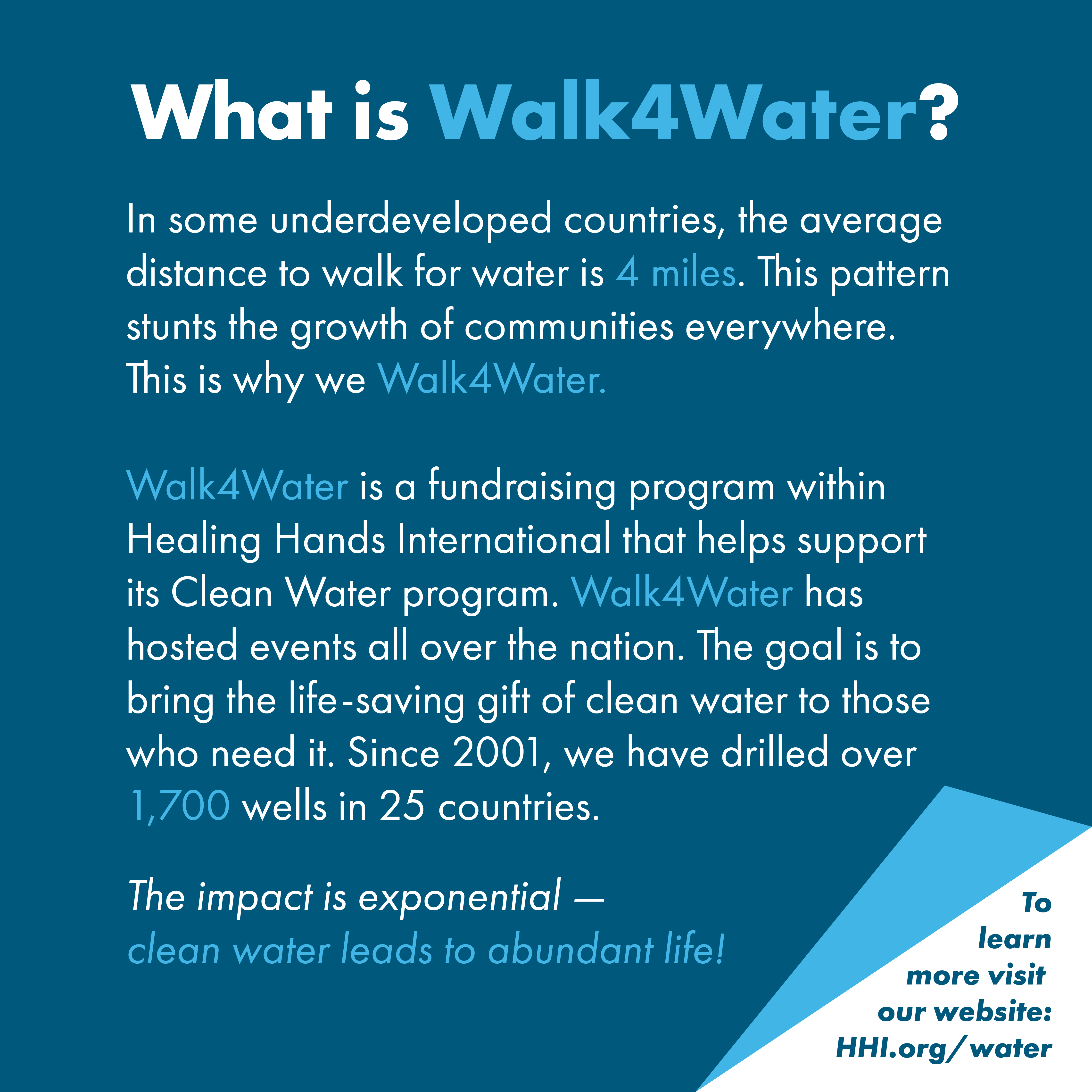 2025 Walk4Water Materials | Healing Hands International